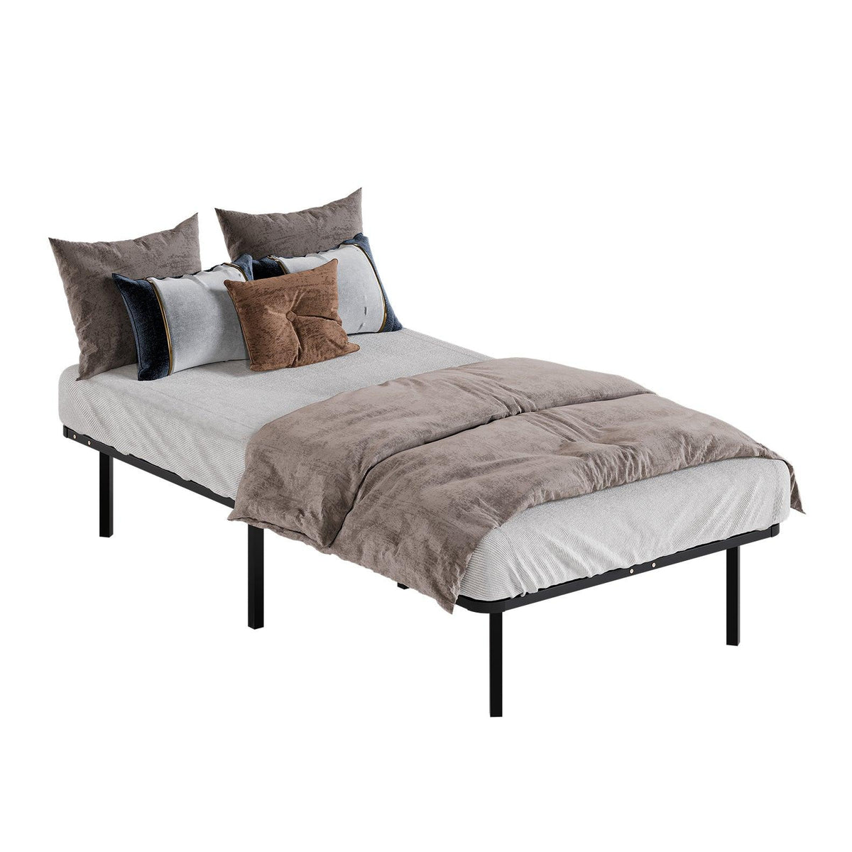 Base para Cama Letto, Moderna de Acero y Madera | Mubson